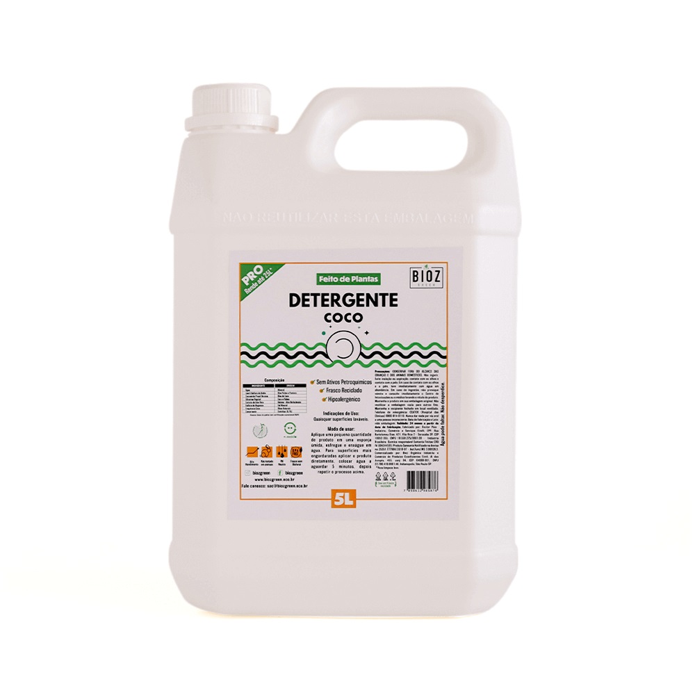 DETERGENTE COCO 5L BIOZ GREEN